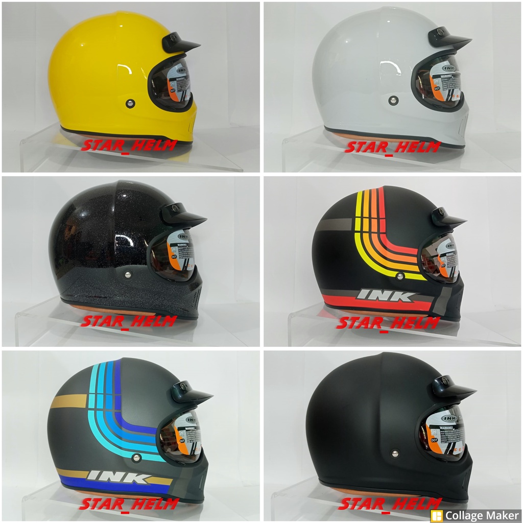Jual HELM FULLFACE RETRO INK TROOPER ORIGINAL | Shopee Indonesia