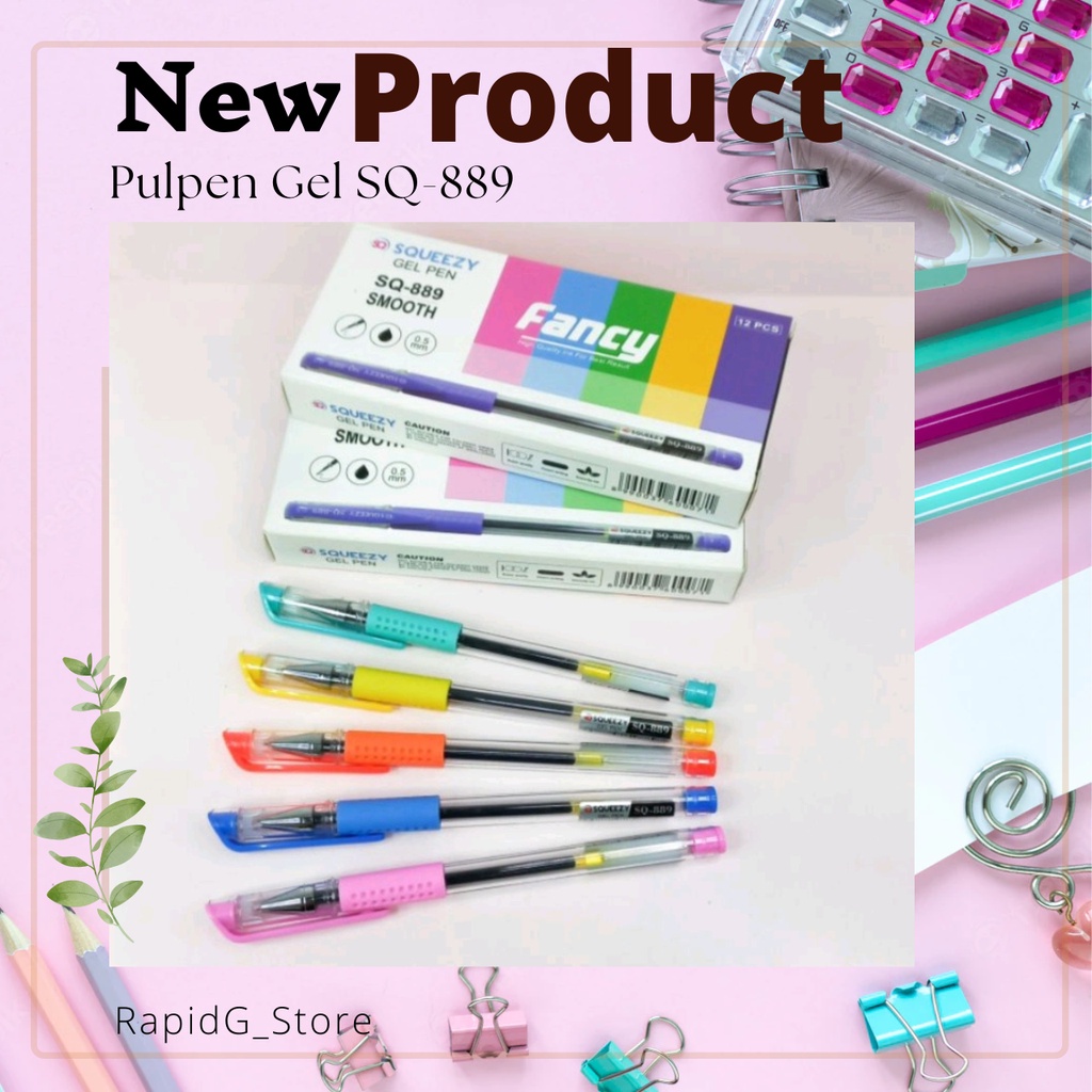 Jual 1 Box 12 Pcs Pulpen Mimi Candy Gel Pen 0.5 MM Fancy Warna Warni ...