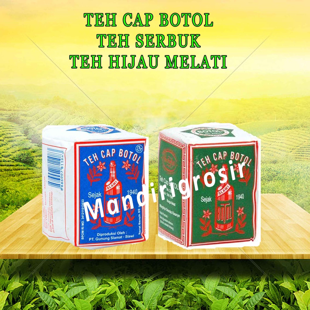 Jual Teh Hijau Wangi Melati * Teh Cap Botol * Teh Serbuk * 40g | Shopee ...
