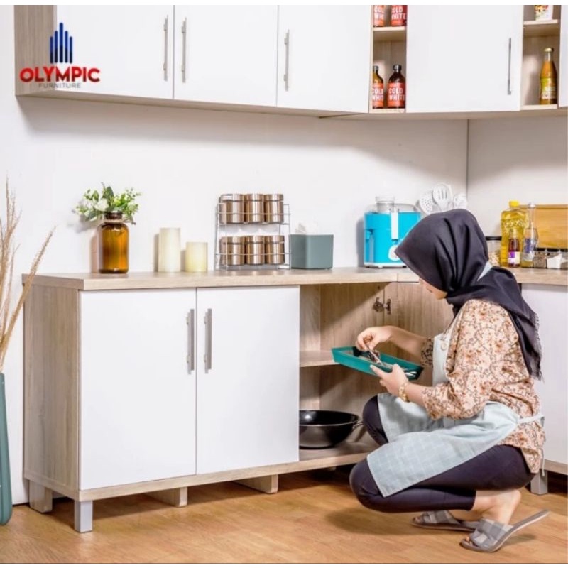 Jual RAK DAPUR KITHCEN SET MINIMALIS LEMARI PENYIMPANAN RAK BUMBU RAK ...