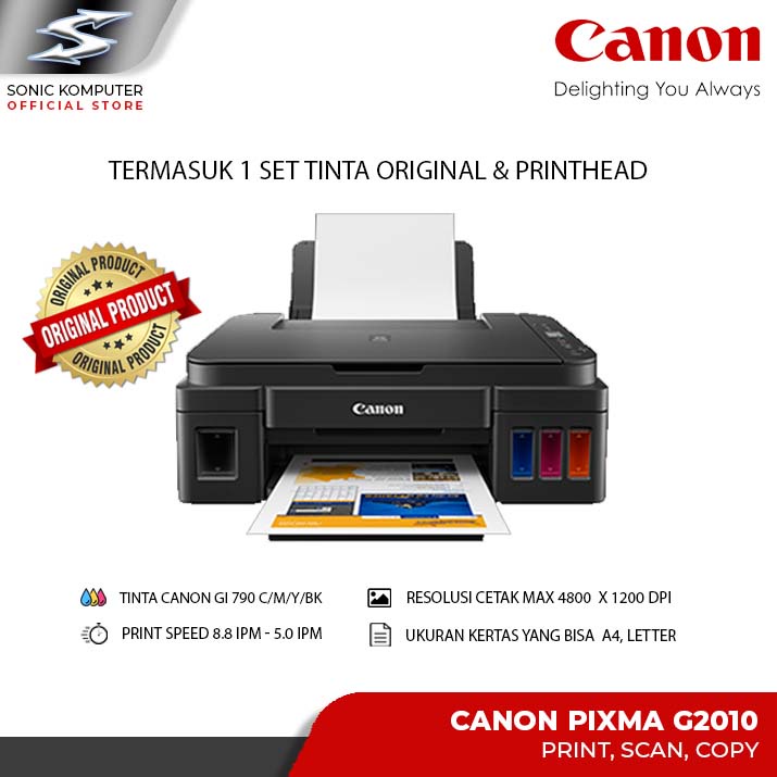 Jual Printer Canon PIXMA G2010 Print Scan Copy All In One Ink Tank Original | Shopee Indonesia
