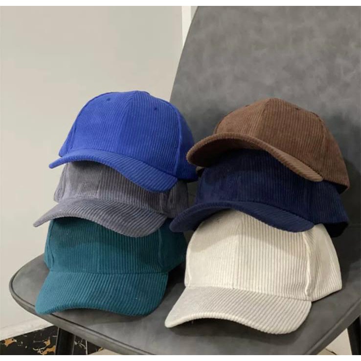 Jual Topi Baseball Corduroy Polos / Topi Unisex Import Clip Besi / Topi ...
