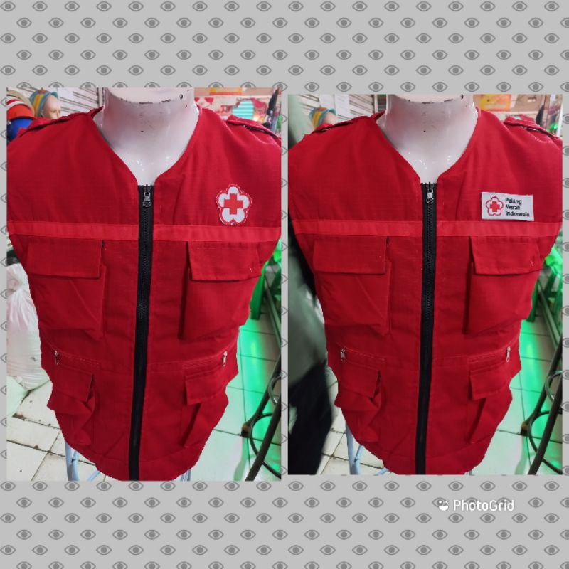 Jual rompi pmi merah ripstok#rompi pmr merah | Shopee Indonesia