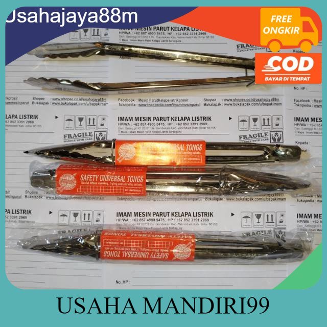 Jual Capit Makanan Uk kecil Stainless Tongs Snack Cook Penjepit Makanan ...