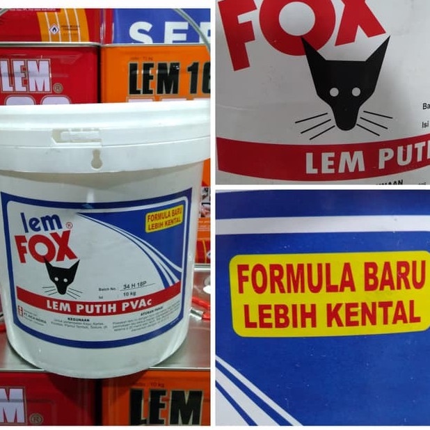 Jual LEM FOX PVAC / PUTIH BIRU EMBER 10KG | Shopee Indonesia