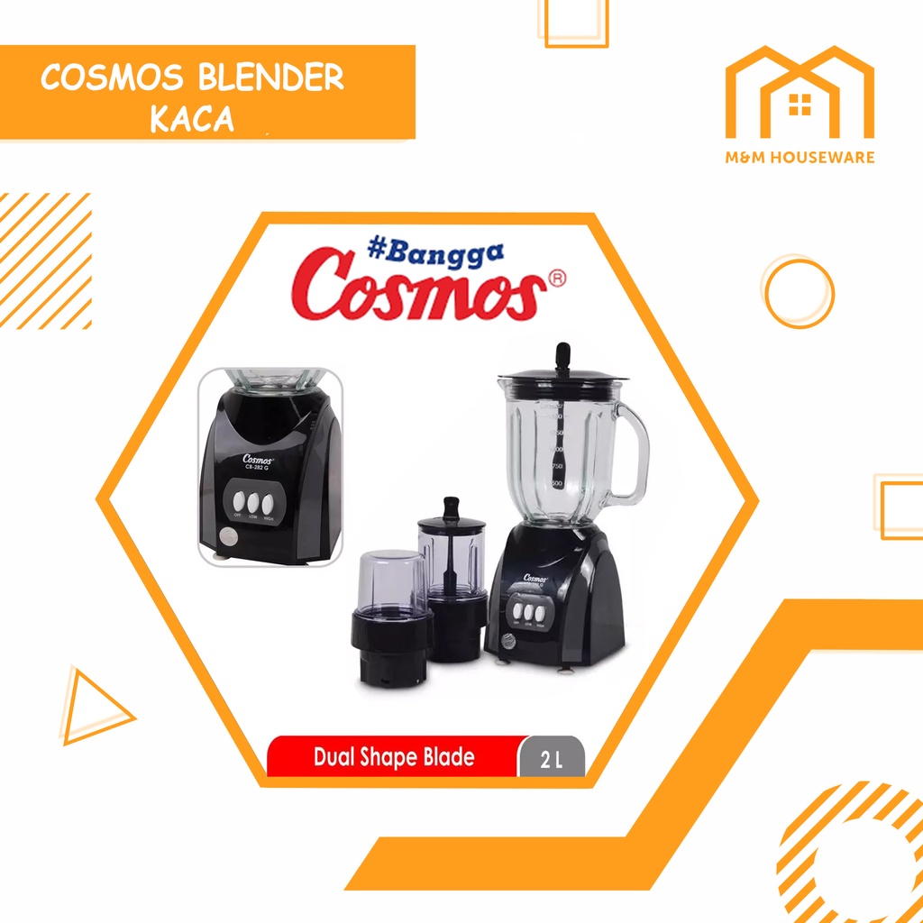 Jual COSMOS BLENDER 3 IN 1 KACA 2 LITER CB282G / CB-282G 2 Liter KACA ...