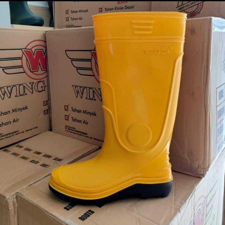 Jual Sepatu Boots WING ON 8898 Kuning Panjang - Sepatu Motor Waterproof ...