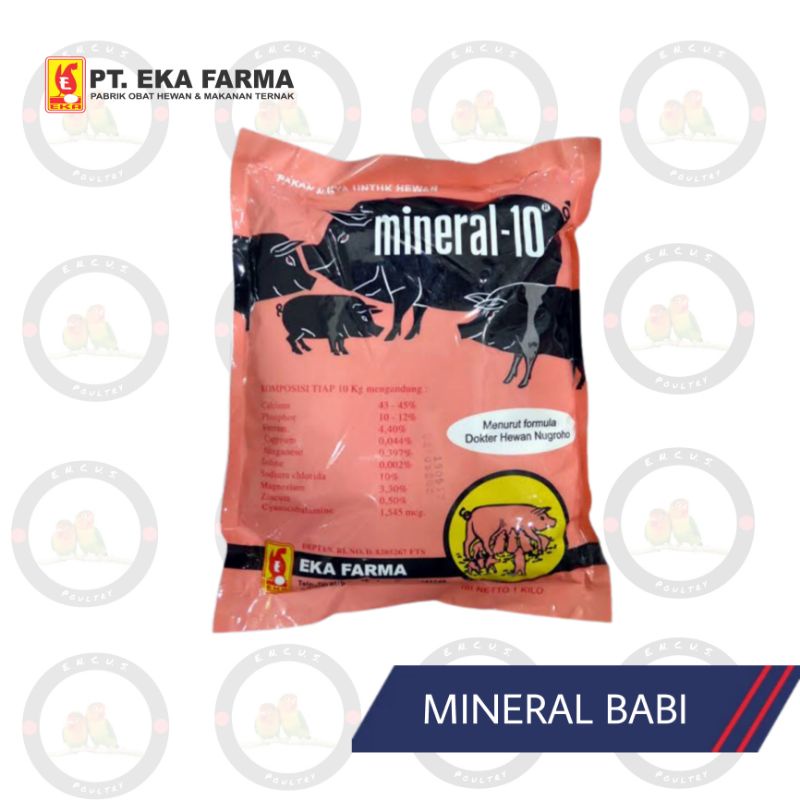 Jual MINERAL BABI 1 kg MINERAL-10 PENAMBAH BERAT BADAN BABI EKA FARMA 1 ...