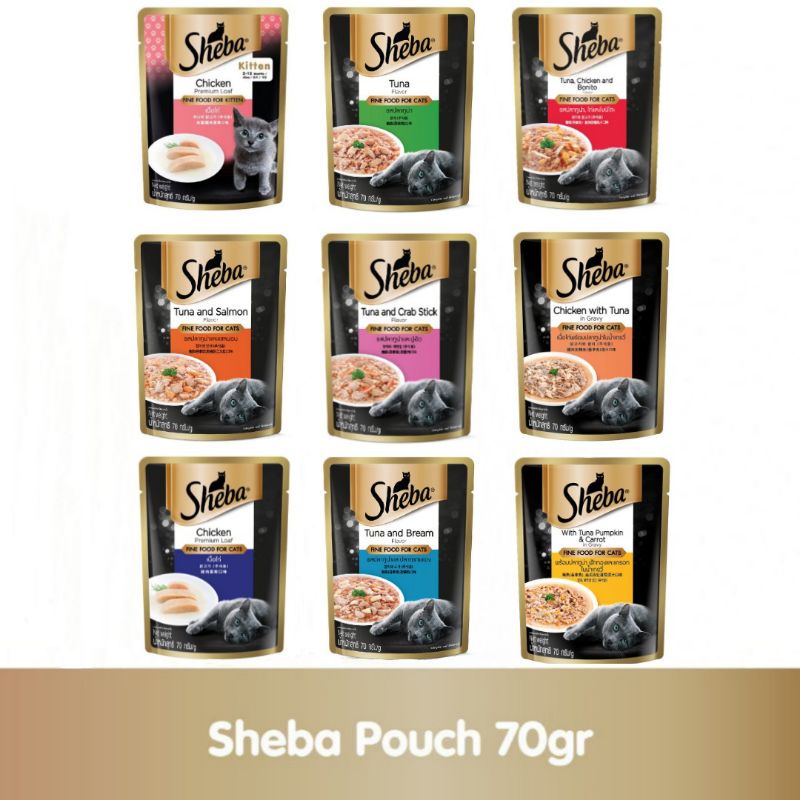 Jual SHEBA POUCH 70 GR WET FOOD // MAKANAN BASAH KUCING | Shopee Indonesia