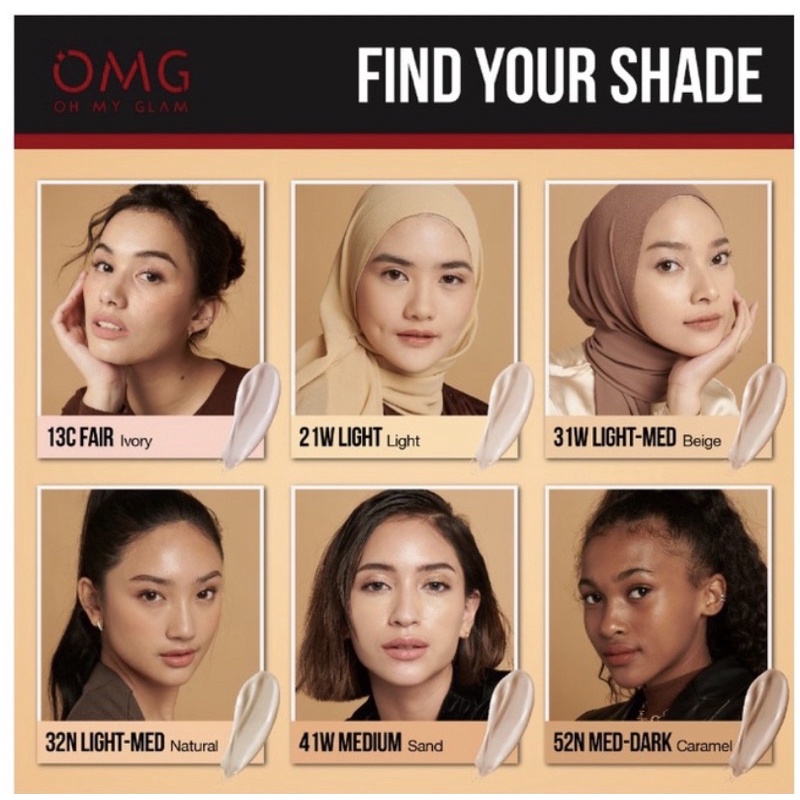 Jual OMG Liquid Foundation 6 Shade Warna | Shopee Indonesia