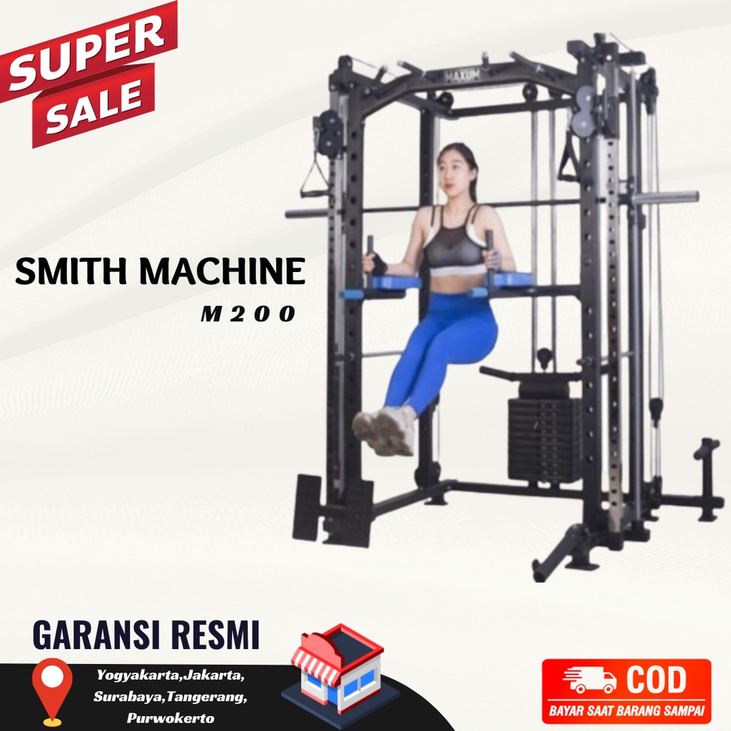 Jual Alat gym komersial Smith Machine Optimove M200 | Shopee Indonesia