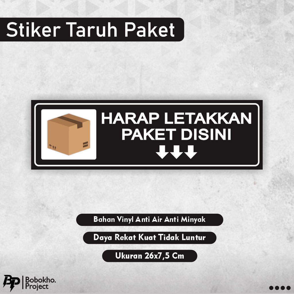 Jual Sticker taruh paket disini / stiker letakkan paket / stiker taruh ...