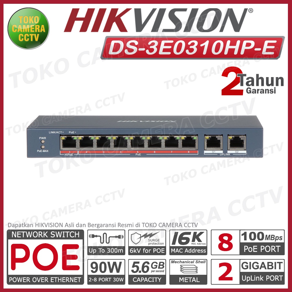 Jual SWITCH POE HIKVISION 8 PORT 2 UPLINK GIGABIT | Shopee Indonesia