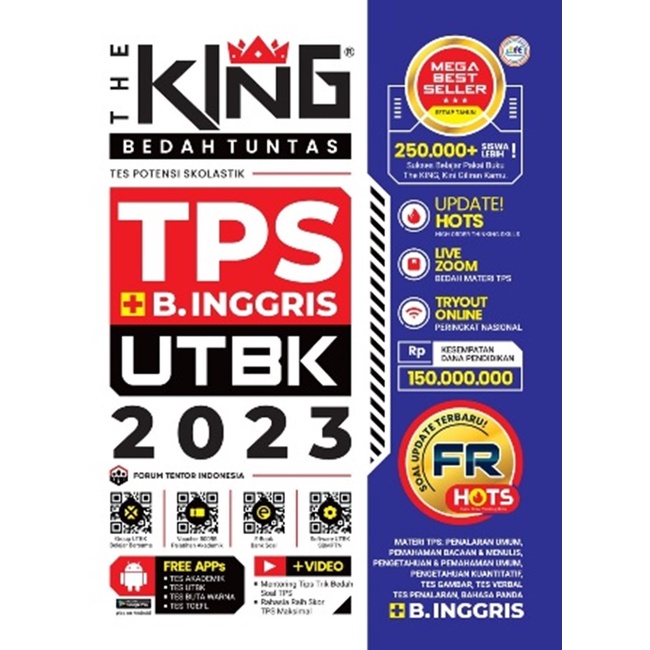 Jual Buku, The King Tps Utbk 2023 : Bedah Tuntas Tps + B. Ing - Original | Shopee Indonesia