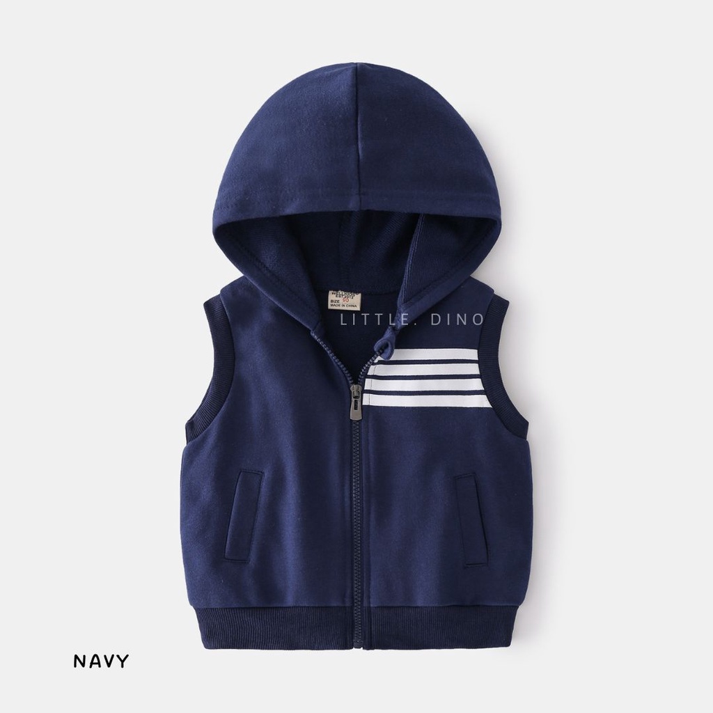 Jual LITTLEDINO - Hooded Vest Bayi Laki-laki/ Vest Bertopi Anak Laki ...