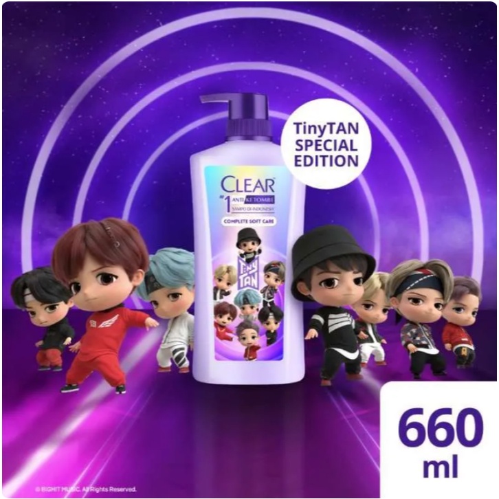 Jual Clear Complete Soft Care Anti Ketombe Shampoo TinyTAN Special Edition Shampo BTS | Shopee ...