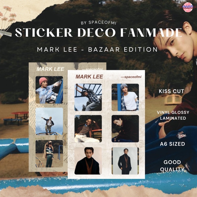 Jual sticker mark lee nct - bazaar magazine edition photo sticker deco ...