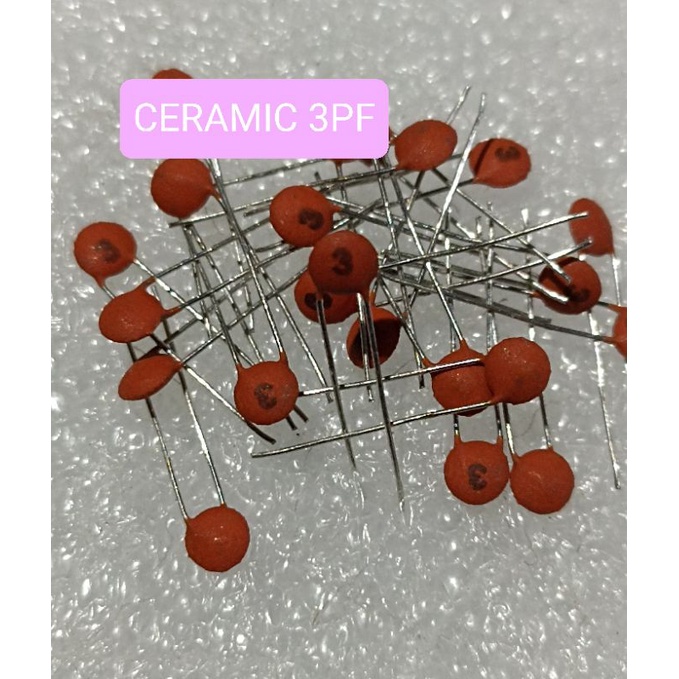Jual 10BUAH KAPASITOR CERAMIC 3PF CAPASITOR KERAMIK 3PF 3 PF KERAMIC ...