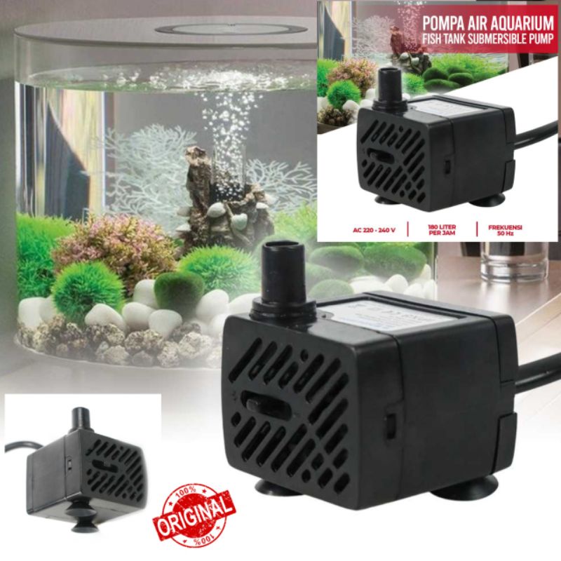 Jual Pompa Air Aquarium Ikan Submersible Pump Fish Tank 3W | Shopee ...