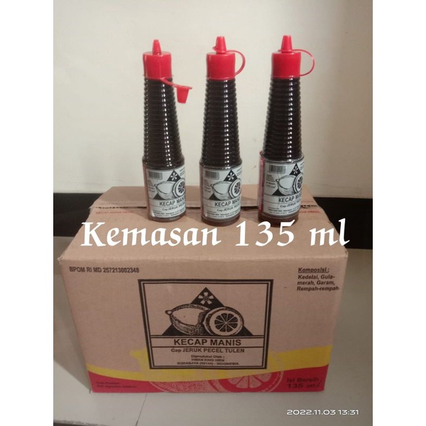 Jual Kecap manis Cap Jeruk Pecel Tulen 135 ML Botol | Shopee Indonesia