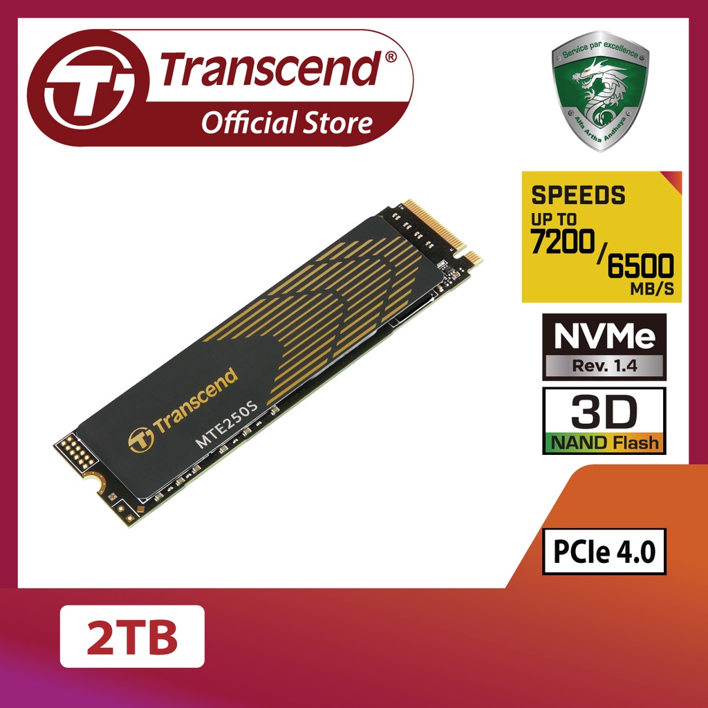 Jual Transcend SSD M.2 PCIe 4.0 MTE250S NVME Gen4 X4 | Shopee Indonesia