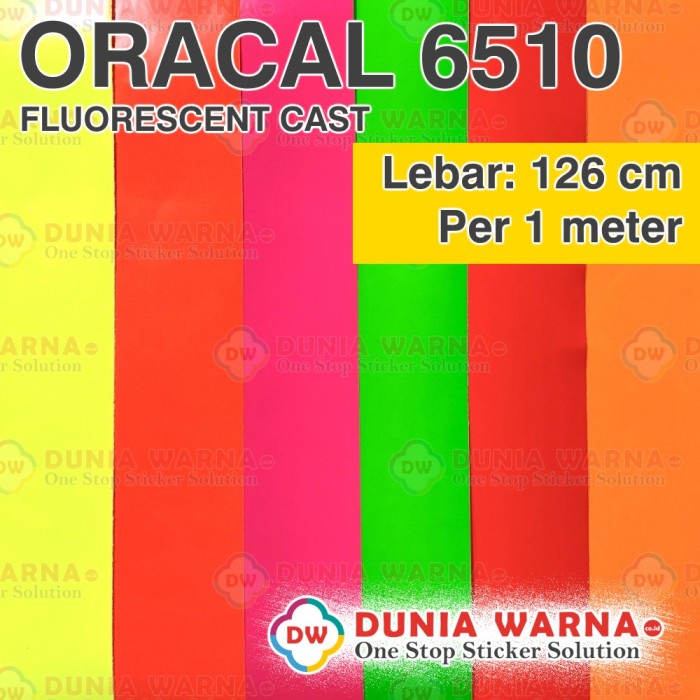 Jual Oracal 6510 Fluorescent Stiker Vinyl Stabilo Meteran | Shopee ...
