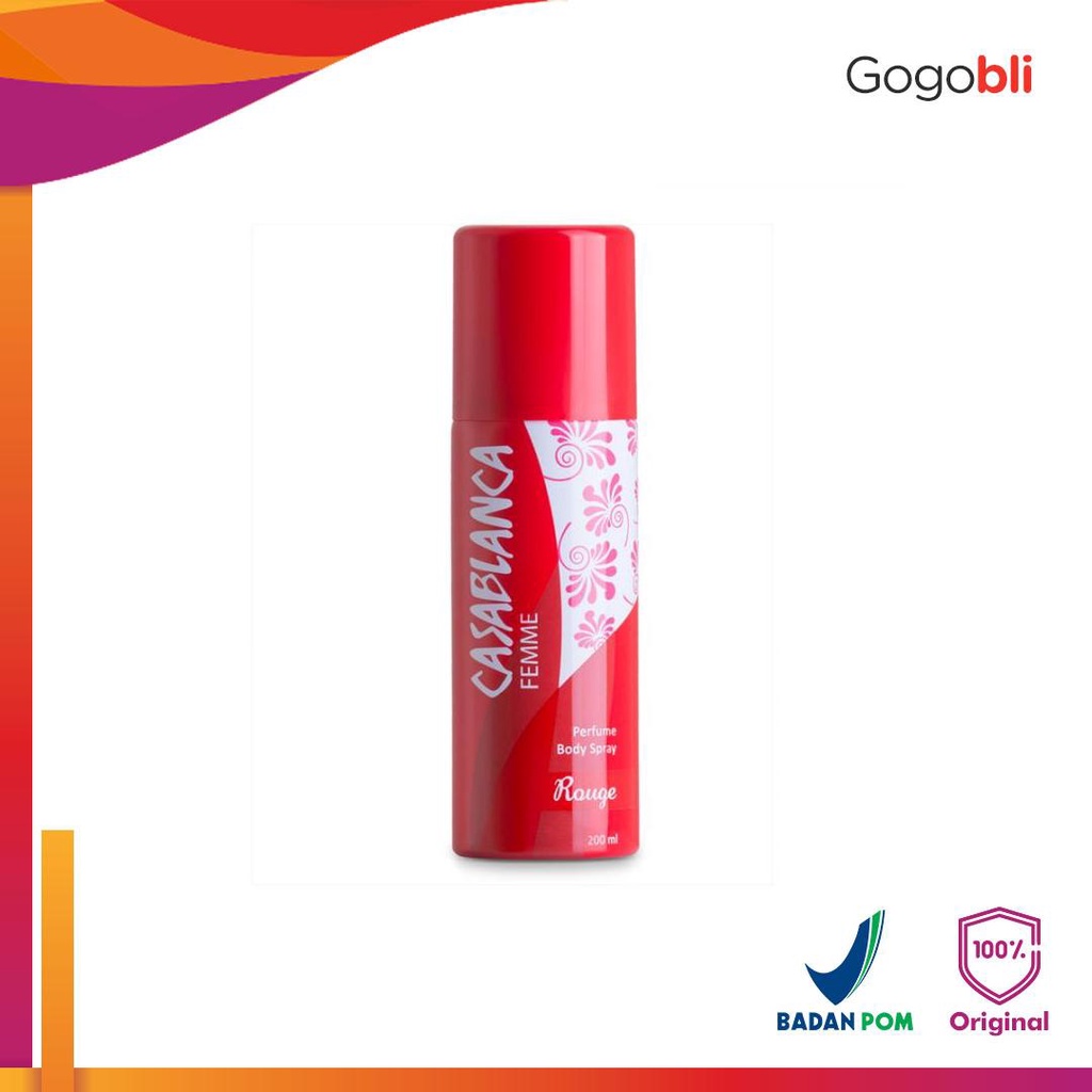 Jual Casablanca Body Spray Red Rouge 200ml | Shopee Indonesia