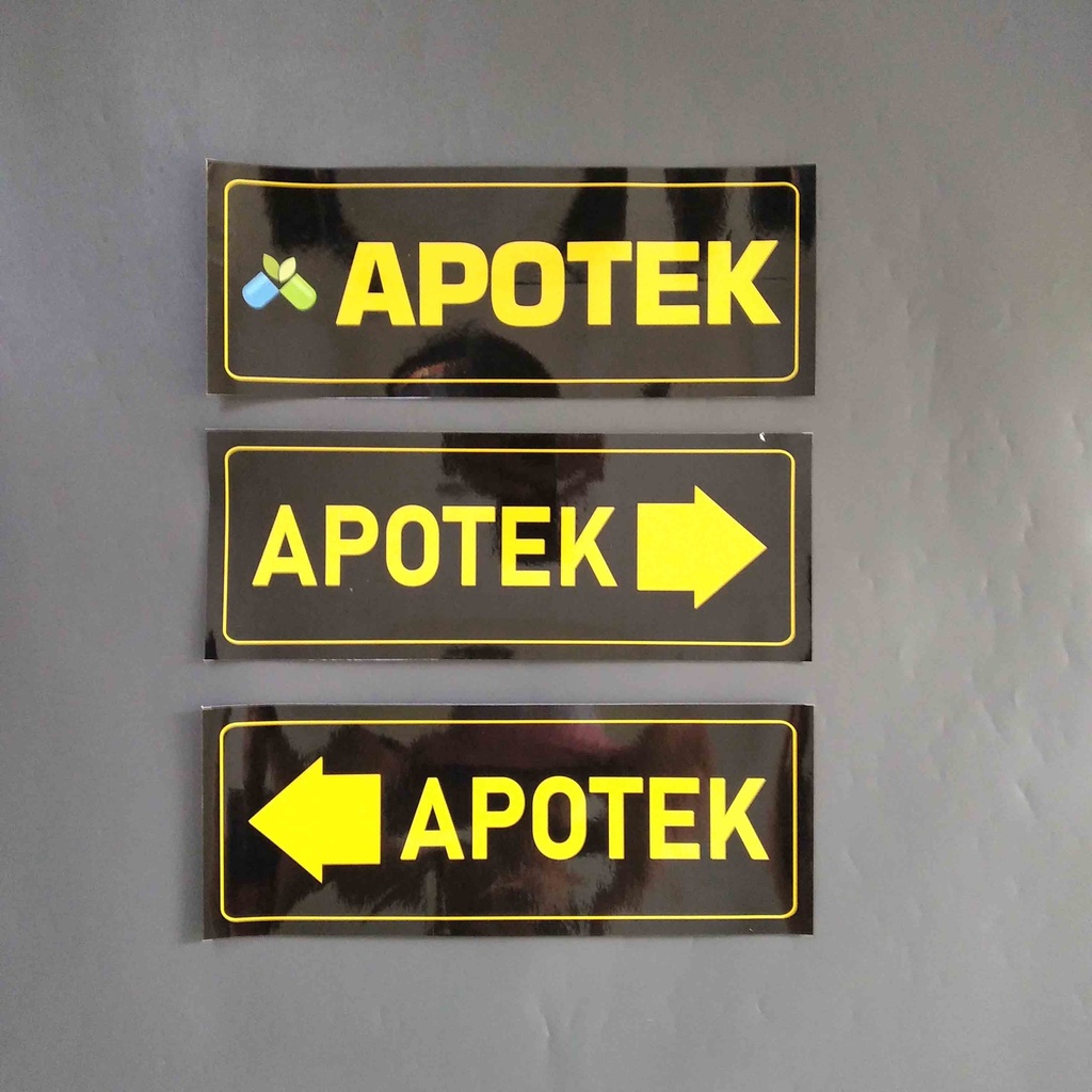 Jual Stiker Apotek - Petunjuk Nama Ruang Apotek - Sticker Sign Apotek ...