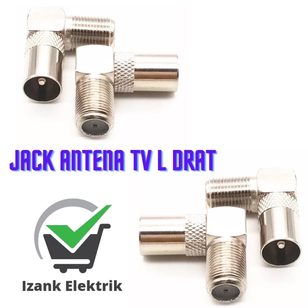 Jual JACK JAK ANTENA TV L DRAT KONEKTOR F DRAT COLOKAN ANTENA TV ...