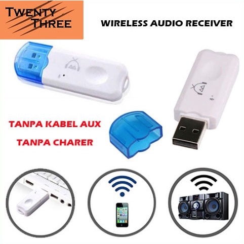Jual USB Wireless Dongle Bluetooth Audio Receiver Wireless With Mic PnP ...