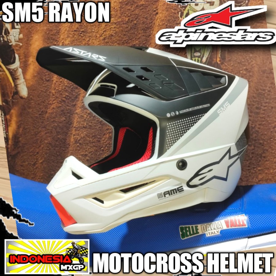 Jual ALPINESTARS SM5 RAYON Helmet - Helm Adventure Enduro Trail ...