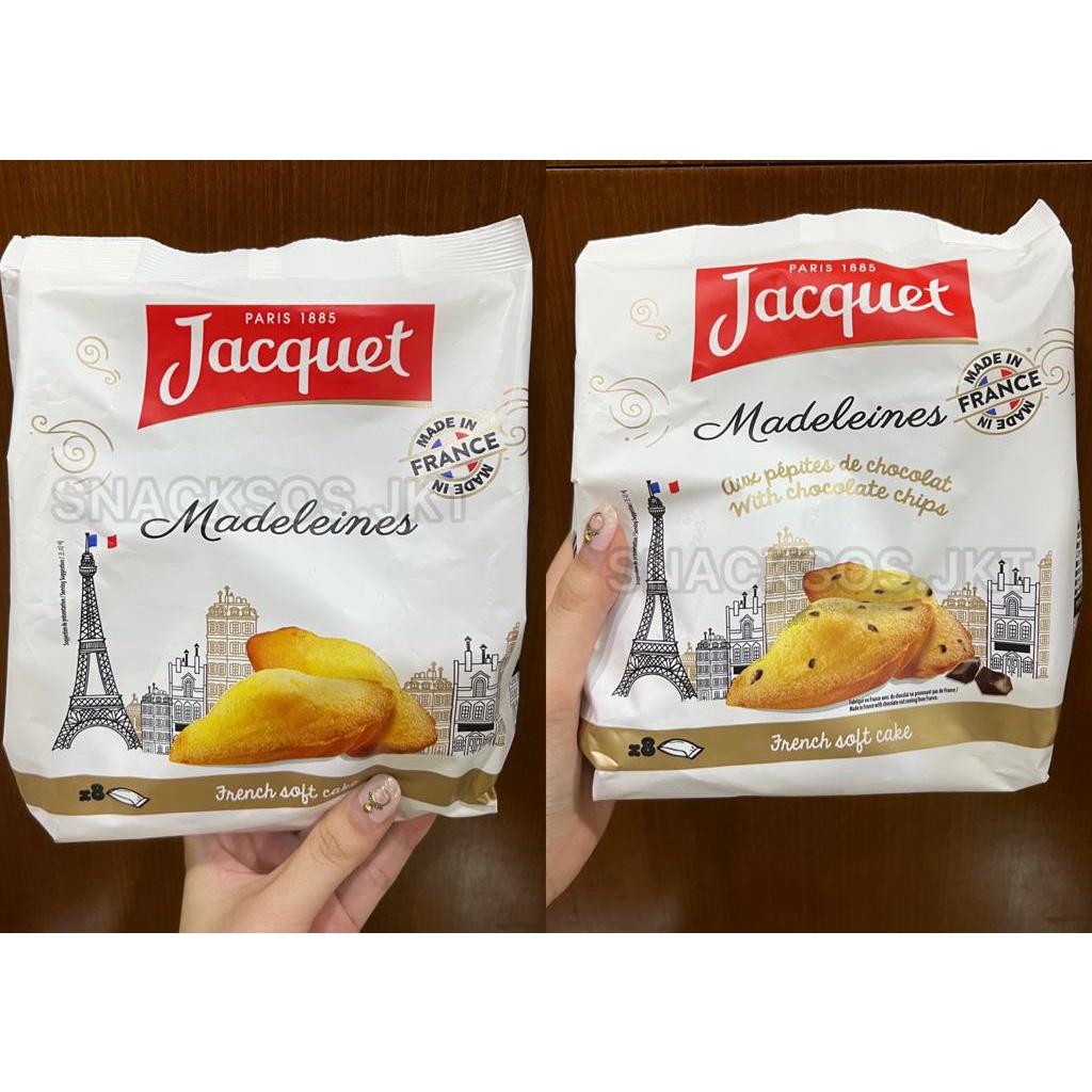 Jual [PC] JACQUET MADELEINES FRANCE PARIS FRENCH CAKE ORIGINAL CHOCOLATE CHIP | Shopee Indonesia
