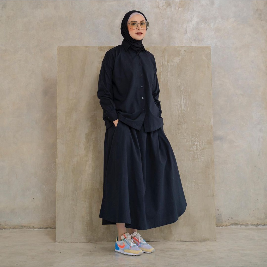 Jual MANA SET BLACK / SET BAJU MUSLIM / SET BAJU MUSLIMAH / BAJU ...