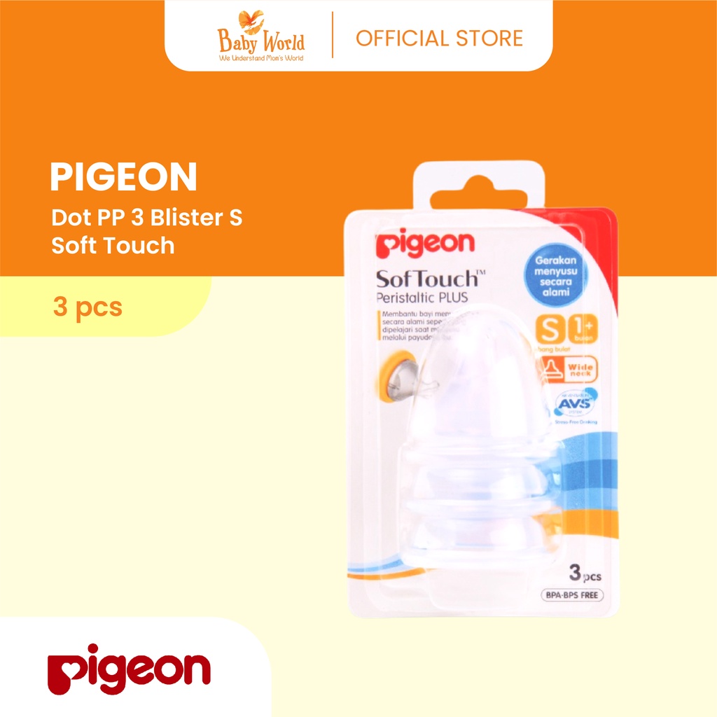 Jual PIGEON Dot Peristaltic Plus 3 Blister S - Soft Touch | Dot Bayi ...