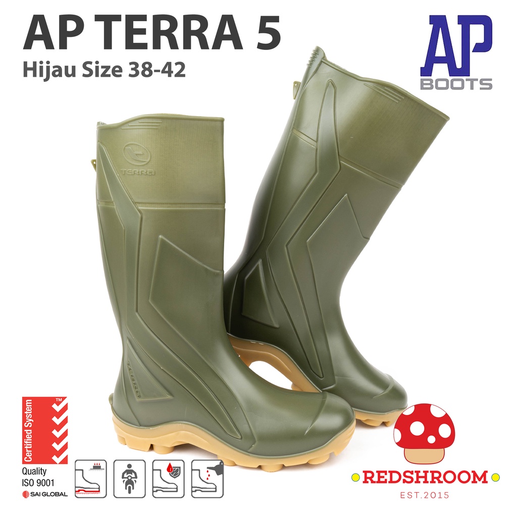 Jual Sepatu Boot Tinggi AP Boots AP TERRA 5 HIJAU | Shopee Indonesia