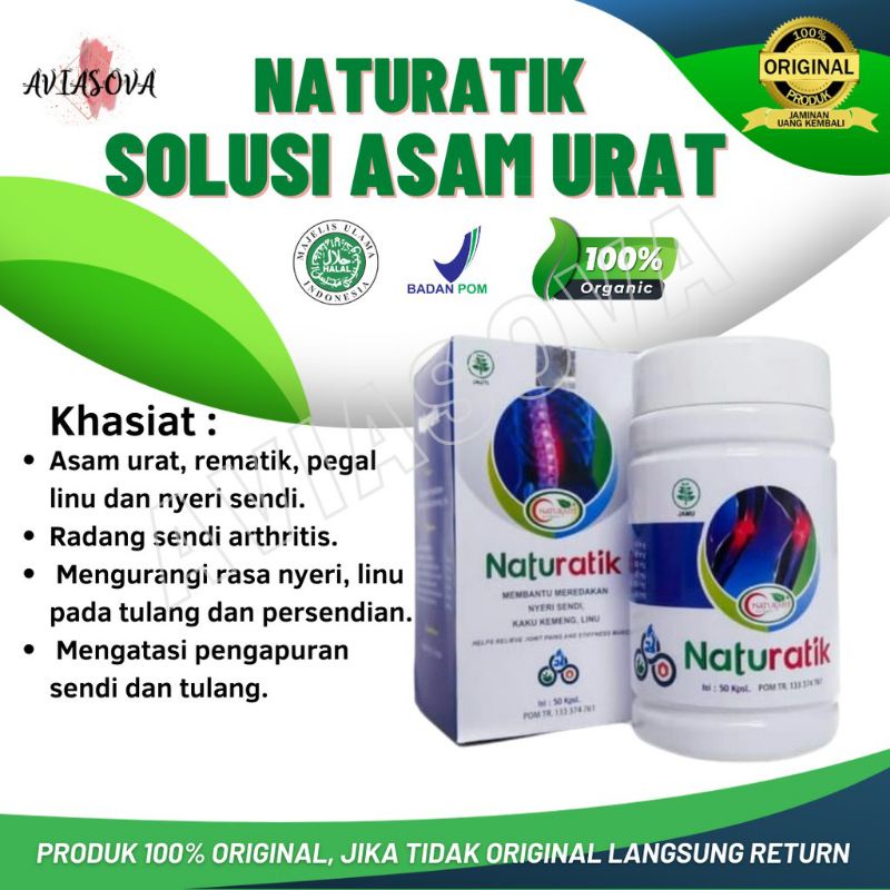 Jual Naturatik Obat Asam Urat Herbal Nyeri Sendi Pengapuran Sendi