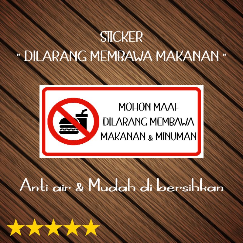 Jual Stiker Dilarang Membawa Makanan Dan Minuman Dari Luar Sticker ... Jual Stiker Dilarang Membawa Makanan Dan Minuman Dari Luar Sticker ...