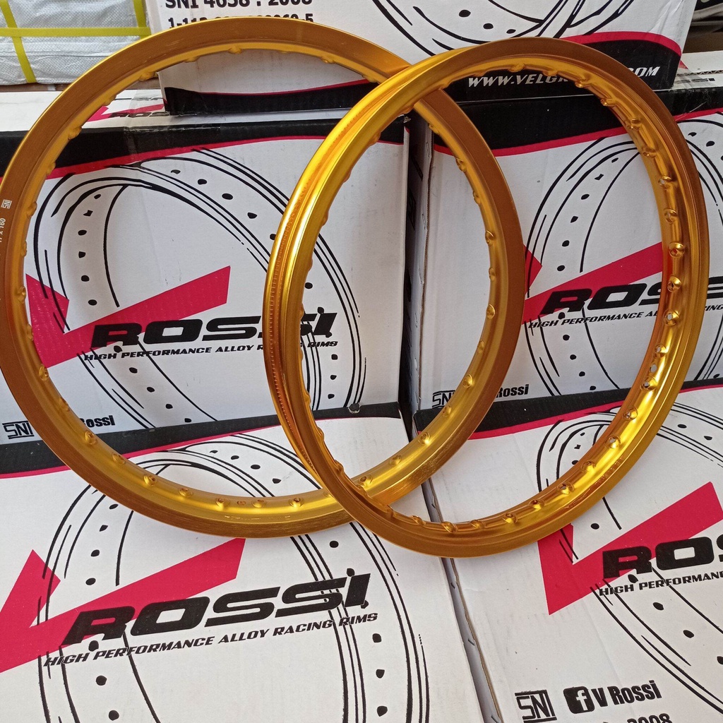 Jual Velg Rossi Original Ring 17 Sepasang Gold - Pelek Rossi SNI ...