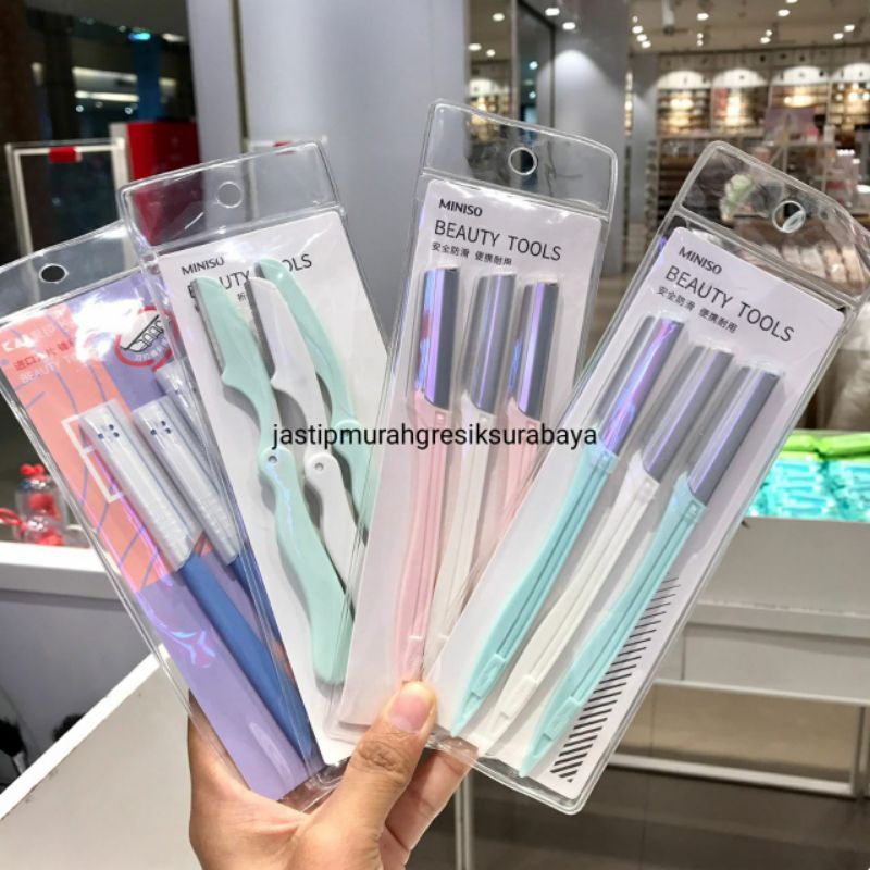 Jual BEAUTY TOOLS MINISO EYEBROW RAZOR MINISO ALAT PENCUKUR ALIS MINISO ...