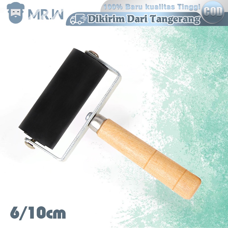 Jual Roller Karet 6/10 cm Hard Roll Rubber Wooden Handl Roll Grafis ...