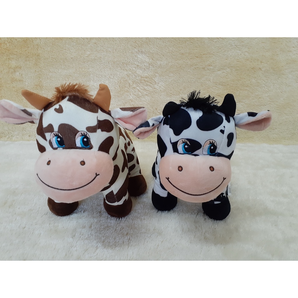 Jual Boneka Sapi dengan Suara dan TANPA suara, Cow with Bell, boneka ...