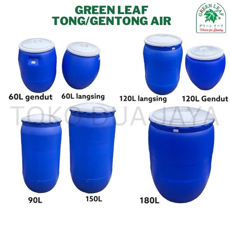 Jual TONG AIR / TONG AIR + KRAN GREEN LEAF 60 90 120 150 180 230 LITER ...
