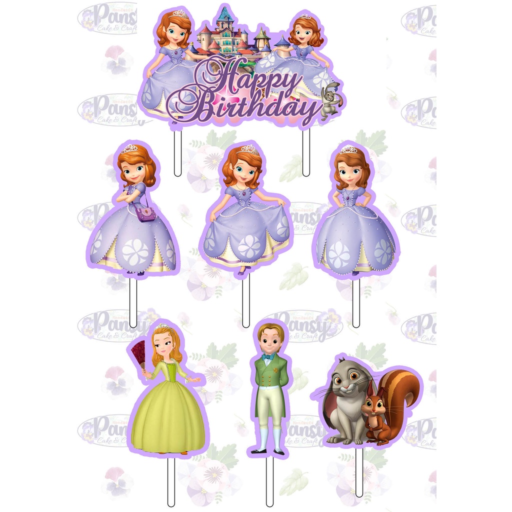 Jual Cake topper / Cupcake topper Sofia the First +banner Birthday ...