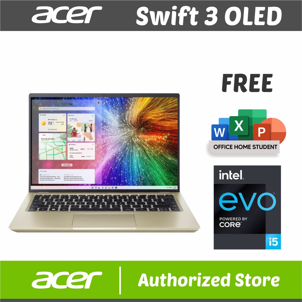Jual ACER SWIFT 3 OLED EVO i5 12500H 16GB 512GB INTEL IRIS XE 14" 2.8K ...