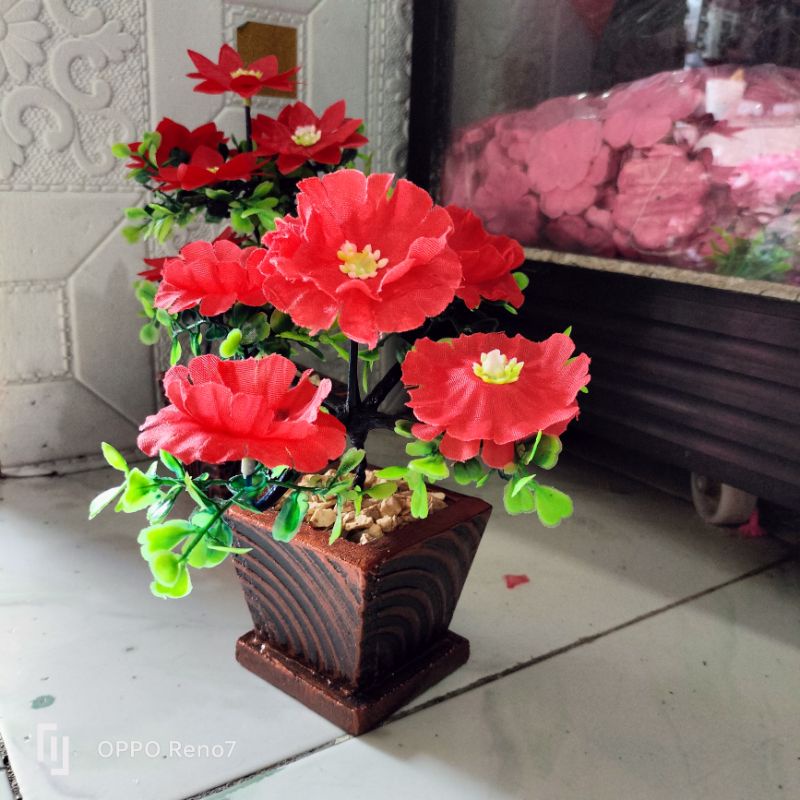 Jual TANAMAN PAJANGAN IMITASI+POT ORNAMEN BUNGA HIASAN RUANGAN SEMANGGI ...