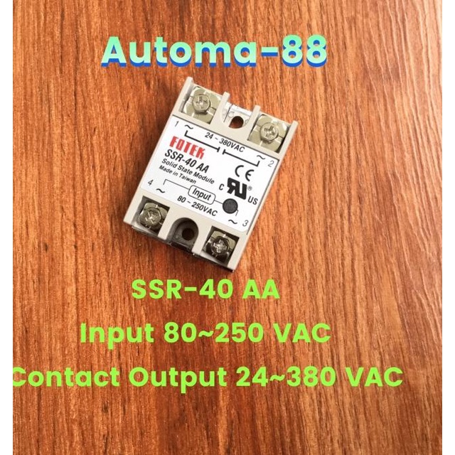 Jual FOTEK SSR 40A SSR-40AA Solid State Relay AC to AC Input 80-240V | Shopee Indonesia