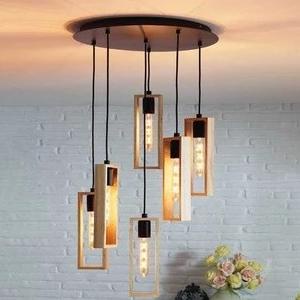 Jual Lampu gantung rustic kayu jati belanda persegi panjang vintage ...