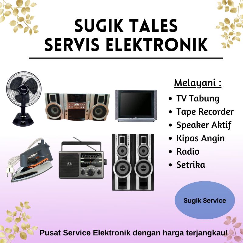Jual Servis Elektronik Pak Sugik (TV Tabung,Radio,Tape,Speaker aktif ...