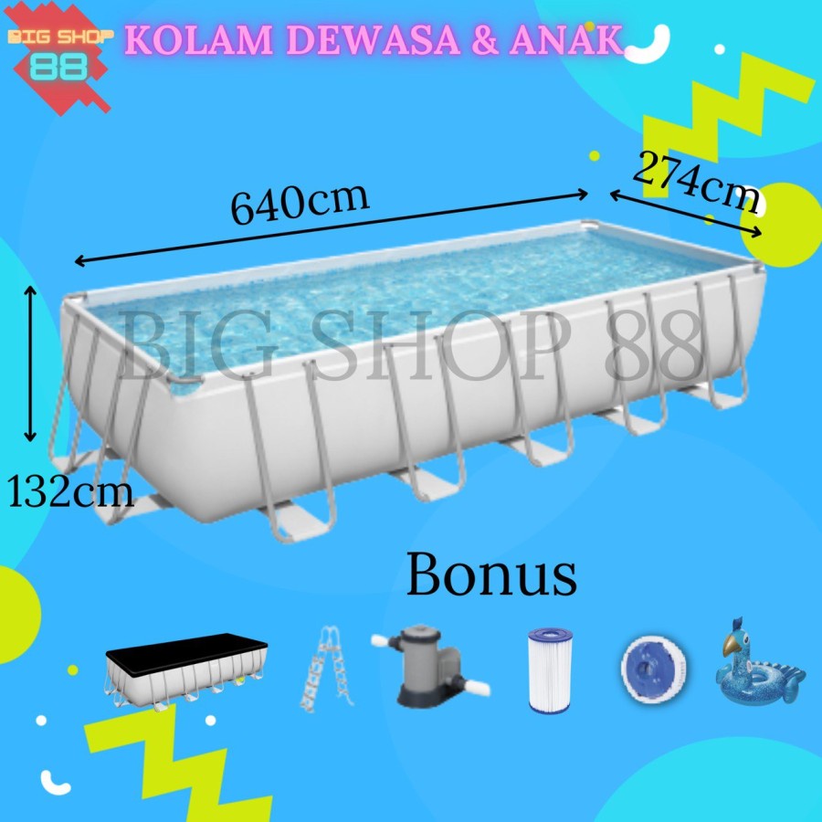 Jual BESTWAY KOLAM RENANG PORTABLE PORTABEL PRISM FRAME POOL BIG BESAR ...