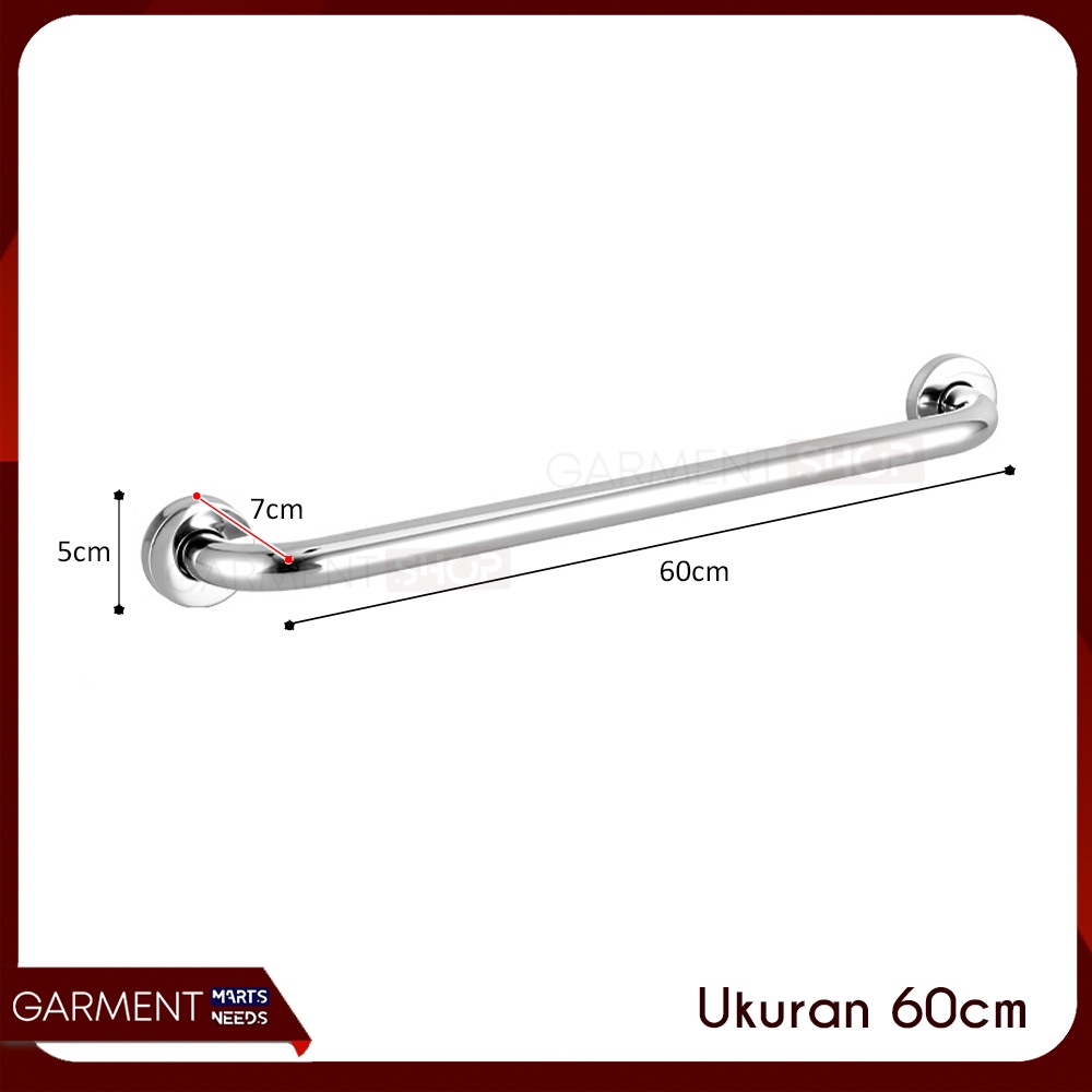 Jual Handle Kamar Mandi Pegangan Pintu Kaca Tangga Bathtub Stainless ...